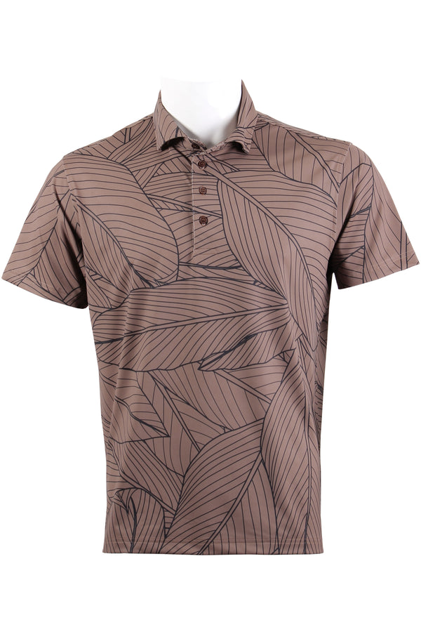 Brown and Black Ti Leaf Polo | Five Birdies