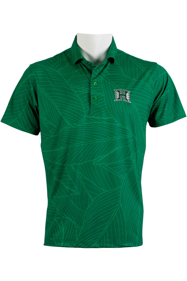 UH Green Ti Leaf Polo | Five Birdies